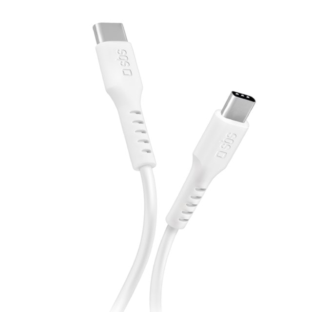 SBS White USB-C to USB-C Cable 1m | HMV Store