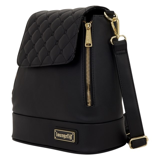 The Lilly Black Convertible Loungefly Mini Backpack & Crossbody Bag ...