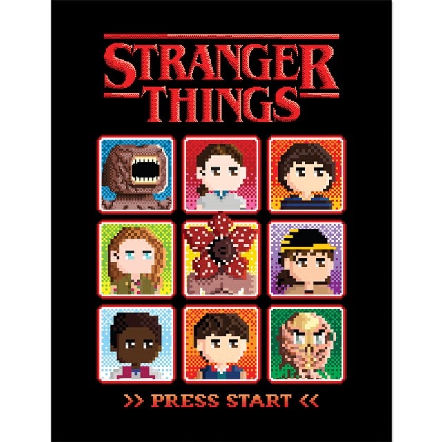 Press Start Stranger Things 5 30cm x 40cm Framed Print | HMV Store