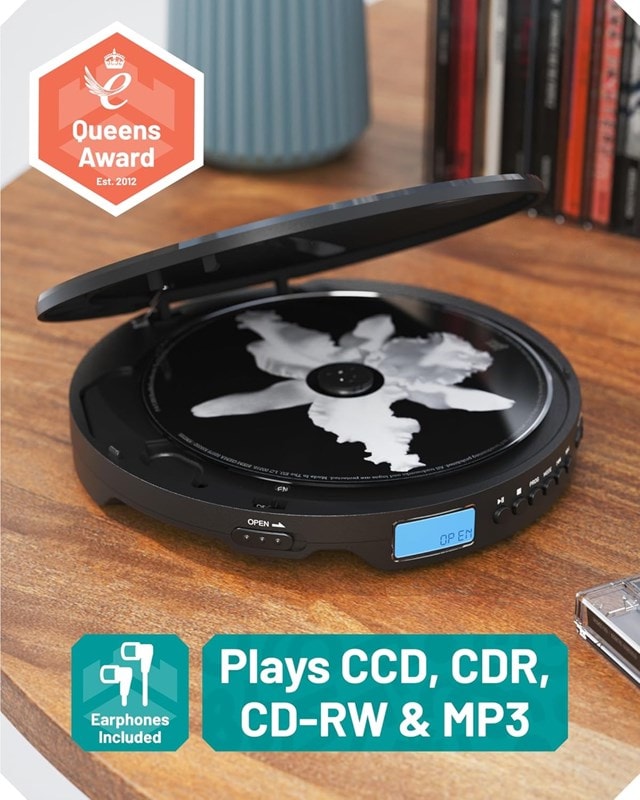Oakcastle CD10 Black Portable CD Player | HMV Store