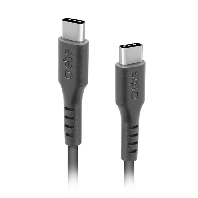SBS Black USB-C to USB-C Cable 3m | HMV Store
