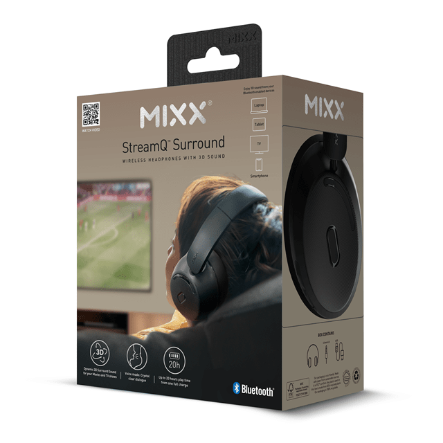 Mixx Audio StreamQ Surround Wireless Headphones | Television Headphones ...