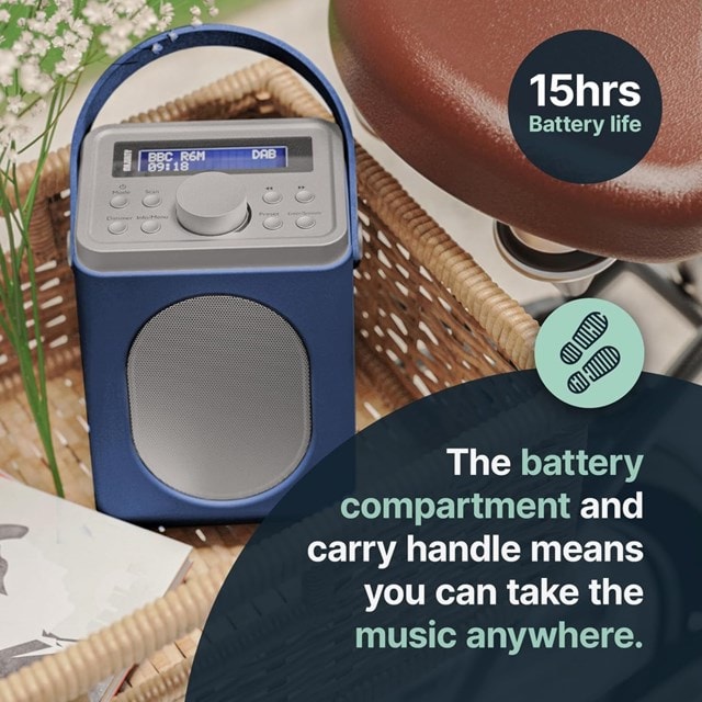 Majority Little Shelford Blue/Grey DAB+/FM Portable Radio | HMV Store