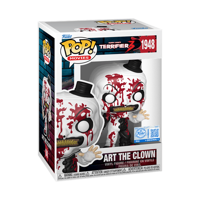 Art the Clown Bloody Knife 1948 Chance of Blacklight Chase Terrifier 3 hmv Exclusive Funko Pop ...