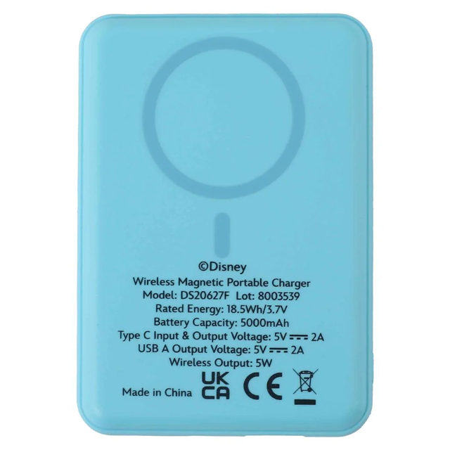 Lilo & Stitch Stitch Face 5000mAh Magnetic Power Bank | Power Banks | Free shipping over £20 ...