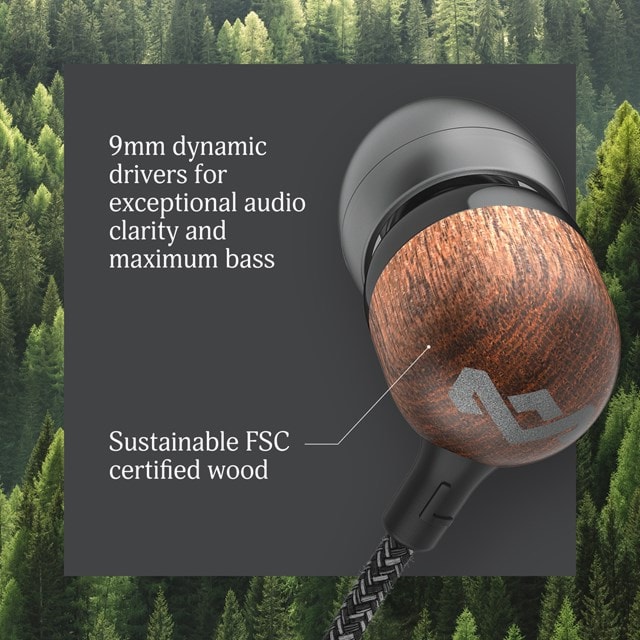 House Of Marley Smile Jamaica Signature Black USB-C Earphones W/Mic ...