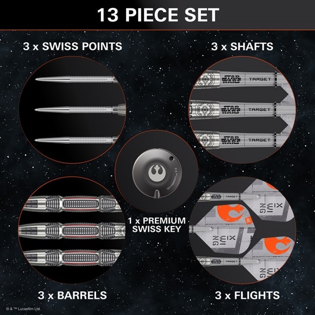 Star Wars X-Wing 90% Tungsten Steel 26g Steel Tip Darts | HMV Store