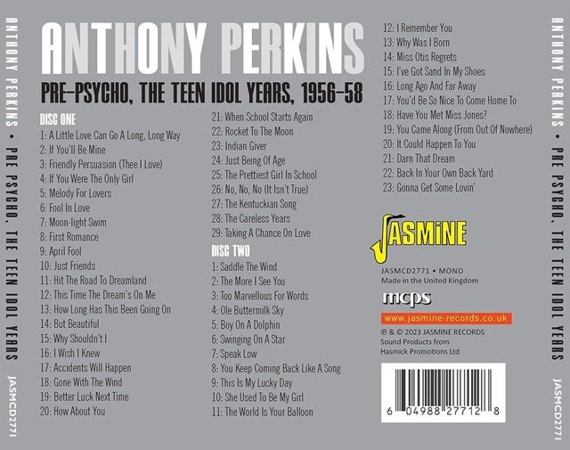 Pre-psycho, the Teen Idol Years 1956-1958 | CD Album | Free shipping ...