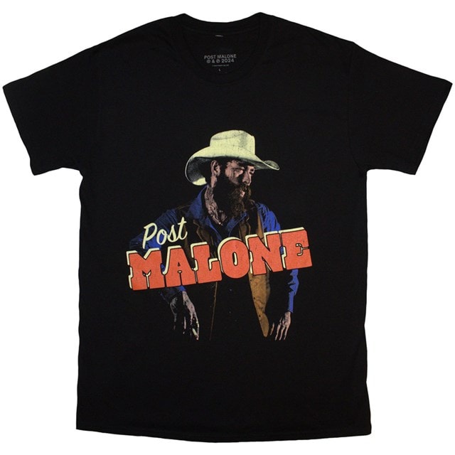 Post Malone Cowboy Black Tee | T-Shirt | Free shipping over £20 | HMV Store