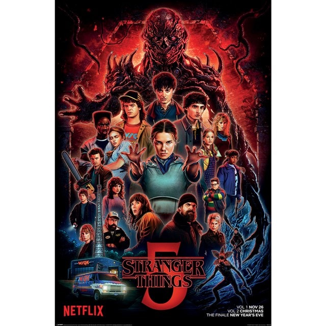 Stranger Things 5 Promotional Poster 30cm x 40cm Art Print | Wall Art | Free shipping over £20 ...