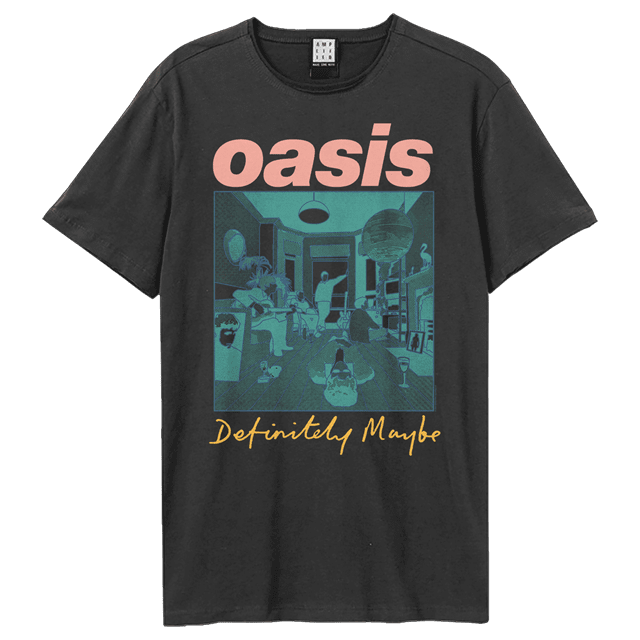 Definitely Maybe Pink Oasis hmv Exclusive Charcoal Tee | T-Shirt | Free ...