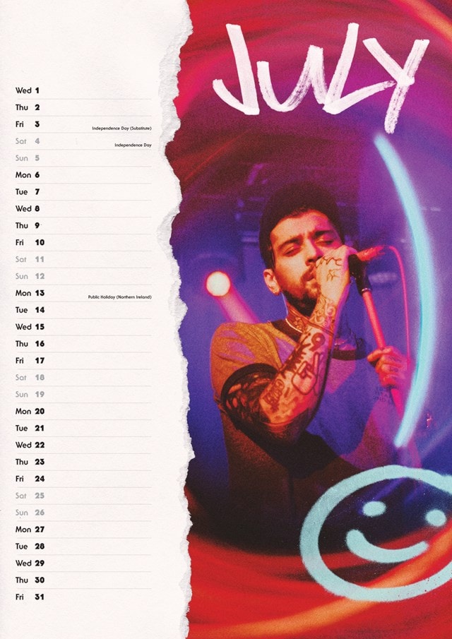 Zayn Malik 2026 A3 Calendar | HMV Store