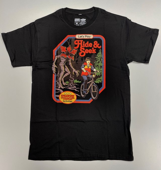Hide & Seek Stranger Things & Steven Rhodes hmv Exclusive Black Tee | T-Shirt | Free shipping ...