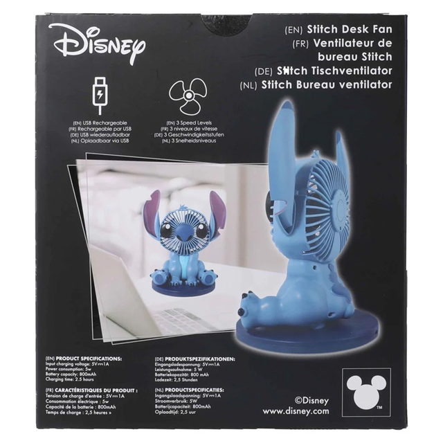 Lilo & Stitch Stitch Moulded Desk Fan | Desk Fan | Free shipping over £ ...
