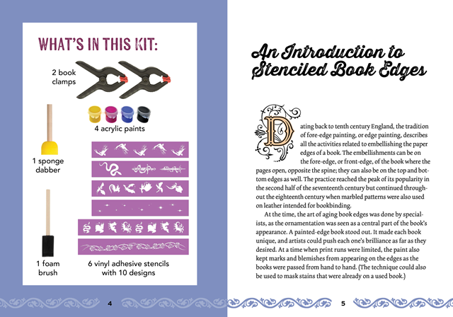 Romantasy Stenciled Book Edges Art Kit & Instruction Book | HMV Store