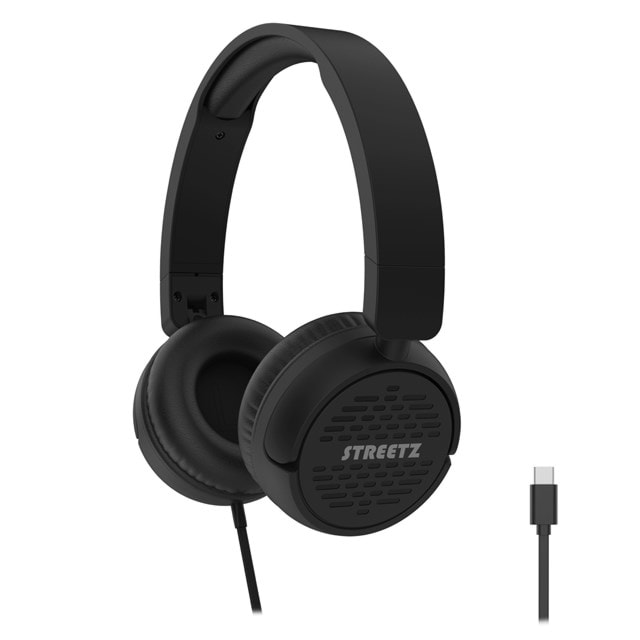Streetz HC210 Black USB-C Headphones | HMV Store