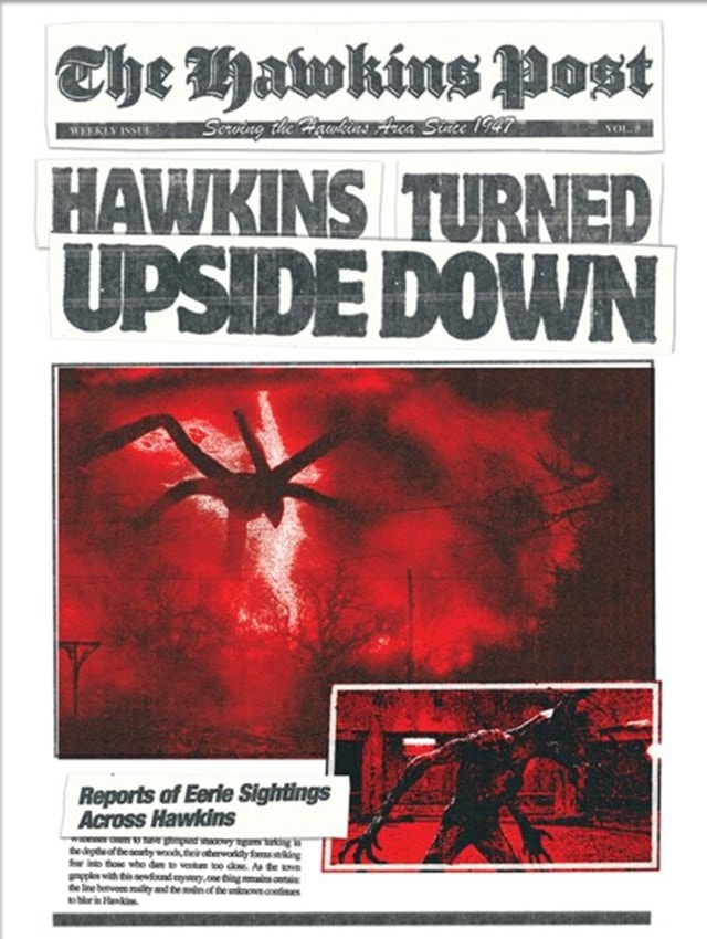 Hawkins Turned Upside Down Stranger Things 5 30cm x 40cm Art Print | HMV Store