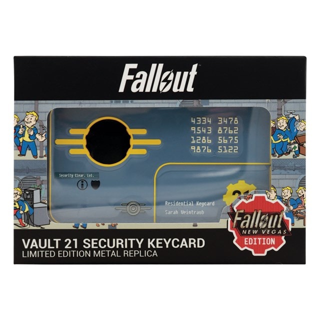 New Vegas Vault 21 Fallout Replica Security Keycard | HMV Store