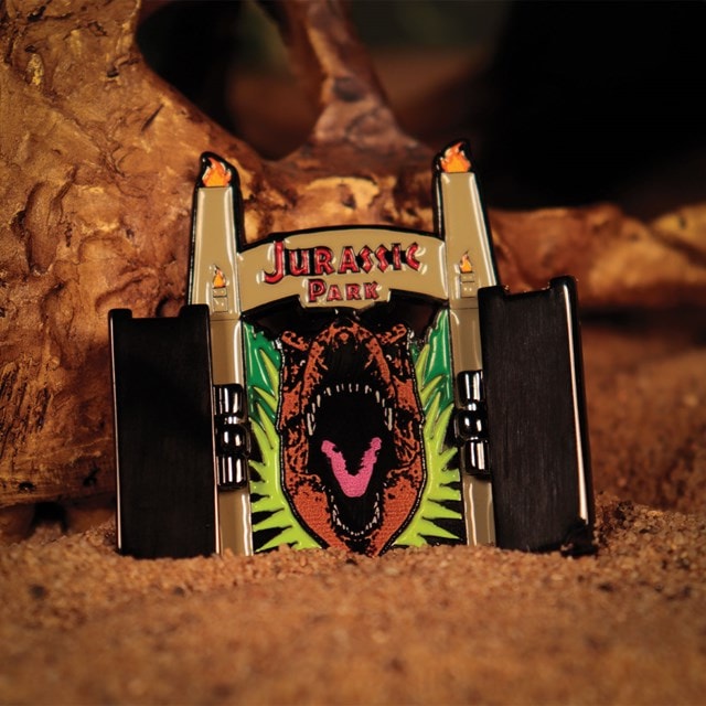 Park Gates Jurassic Park XL Hinged Pin Badge | HMV Store