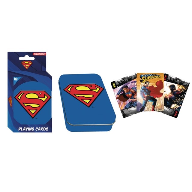 Superman Playing Cards In A Tin | HMV Store
