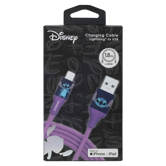 Lilo & Stitch Stitch Face Lightning Cable 2M | Lightning Cables | Free shipping over £20 | HMV Store