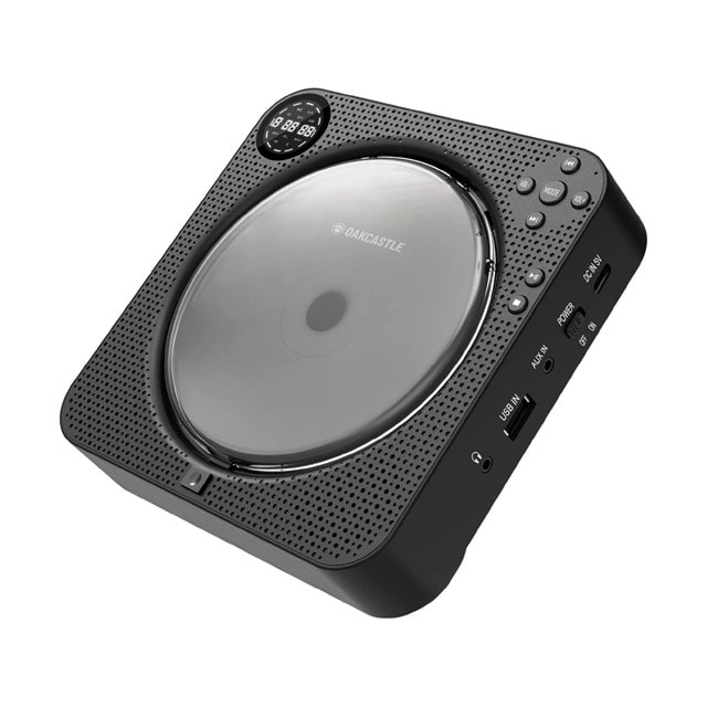 Oakcastle CD150 Black Bluetooth Portable CD Player With Wall Mount ...