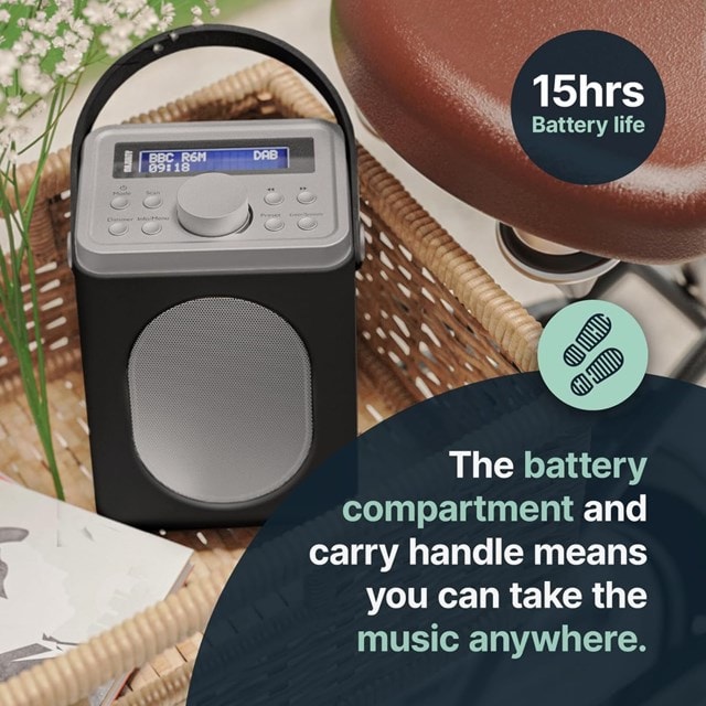 Majority Little Shelford Black/Grey DAB+/FM Portable Radio | HMV Store
