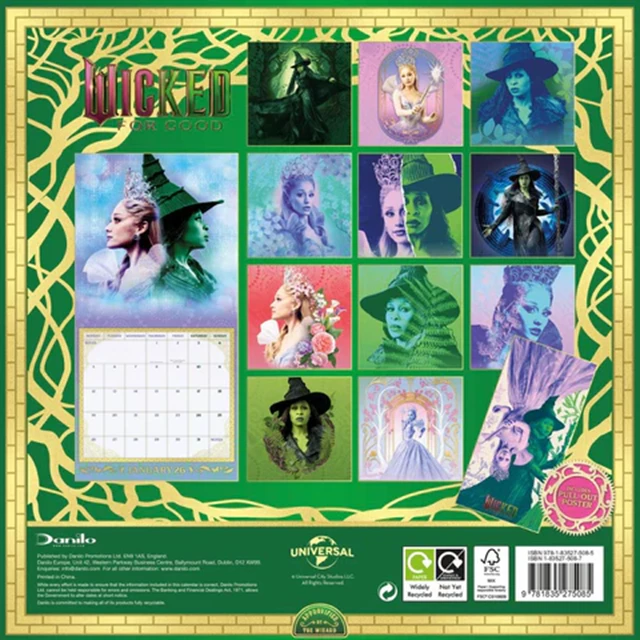 Wicked For Good 2026 Calendar And Diary Gift Box | Calendar | Free ...