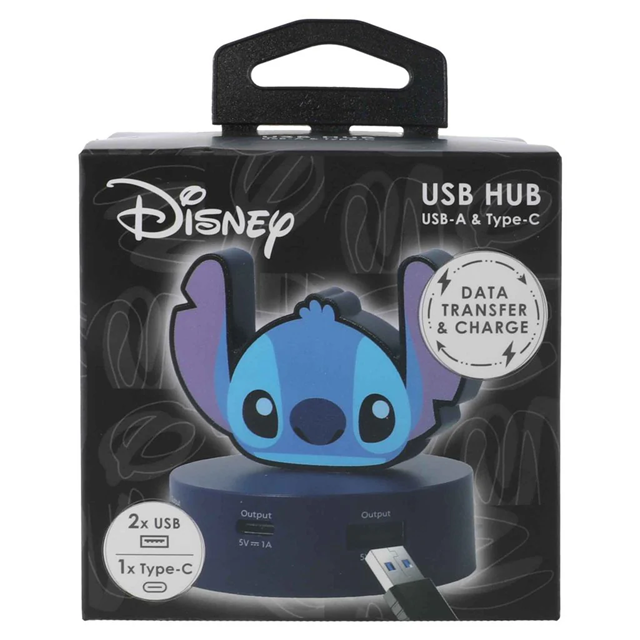 Lilo & Stitch Stitch Head Multi-Port Charging Hub | Charging Hub | Free ...