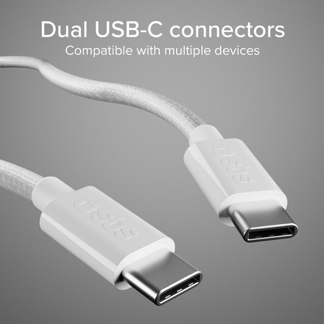 SBS Splitter White USB-C to Dual USB-C Cable 1.5m | HMV Store