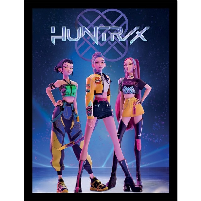 Huntrix K-Pop Demon Hunters 30 cm x 40cm Framed Print | HMV Store