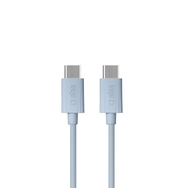 SBS Eco Range Light Blue USB-C to USB-C Cable 1.5m | HMV Store