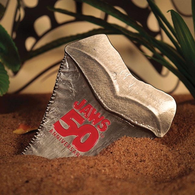Jaws 50th Anniversary Replica Metal Shark Tooth | HMV Store