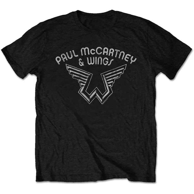 Wings Logo Paul McCartney Black Tee | HMV Store
