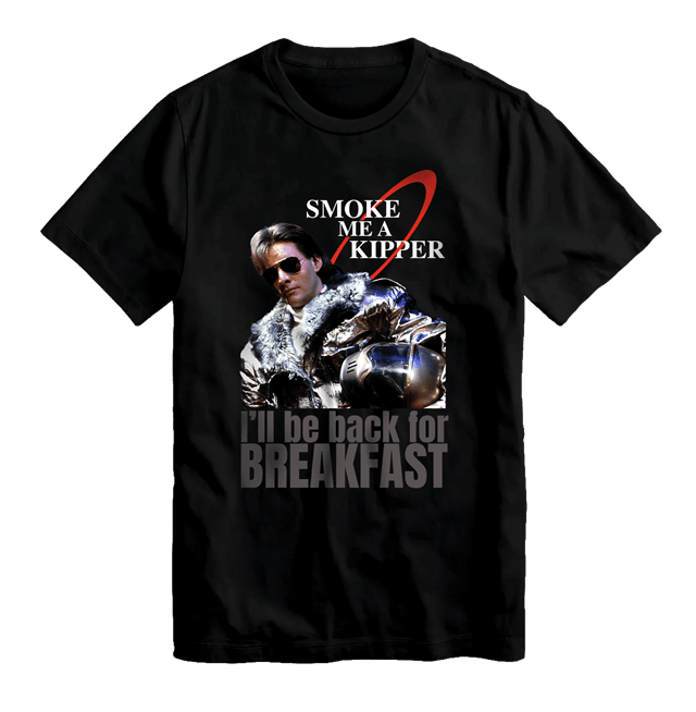 Ace Rimmer Smoke Me A Kipper Red Dwarf Black Tee | HMV Store