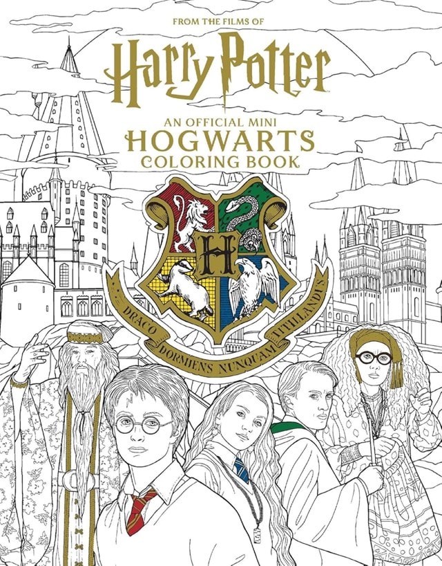 Harry Potter Official Mini Hogwarts Colouring Book And Pencils Set ...