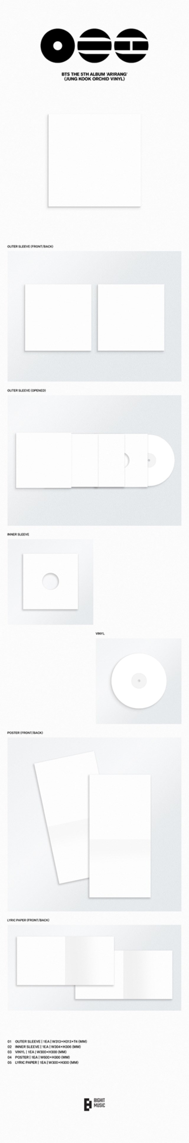 BTS 5th Album 'ARIRANG' (JUNG KOOK Member Ver.) Orchid Vinyl hmv ...