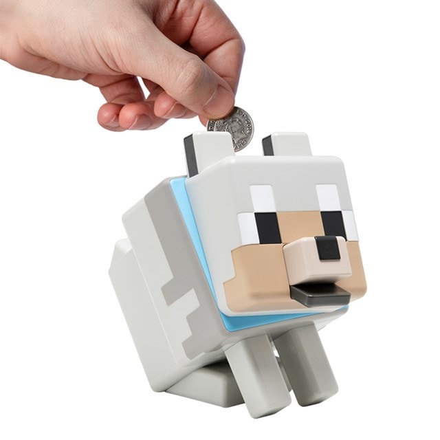 Minecraft Wolf Shaped Money Box | HMV Store