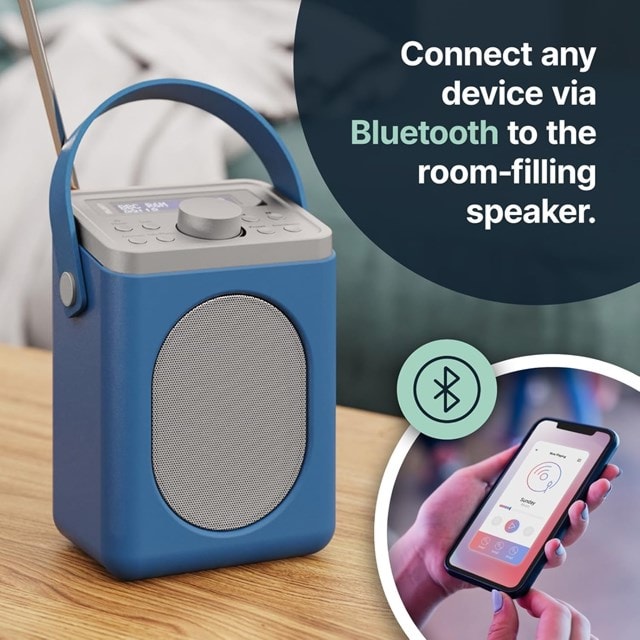 Majority Little Shelford Blue/Grey DAB+/FM Portable Radio | HMV Store