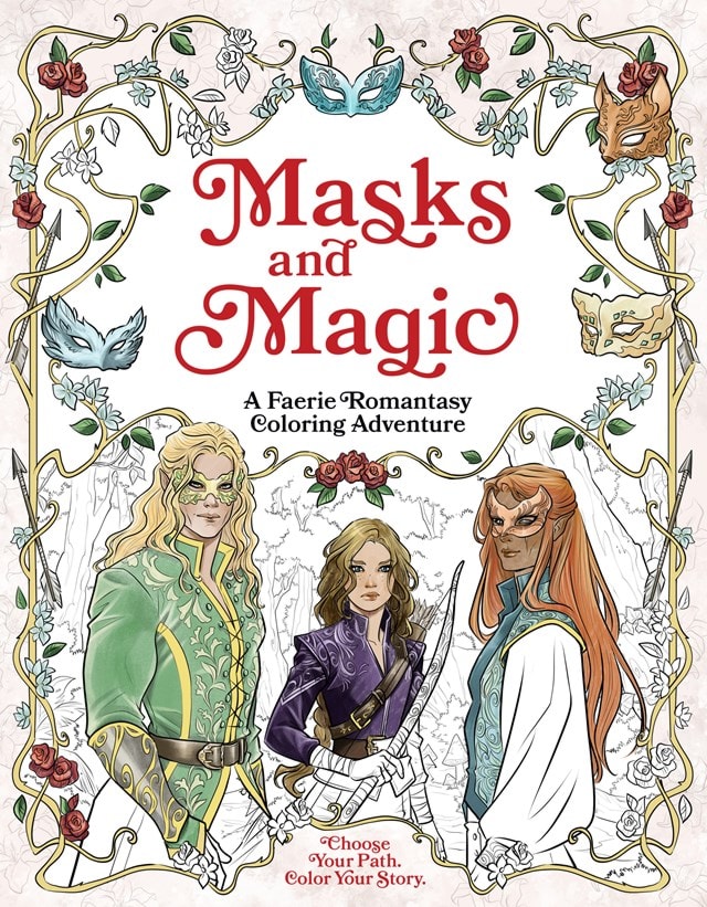 Masks And Magic A Faerie Romantasy Colouring Adventure Colouring Book ...