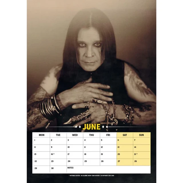 Ozzy Osbourne 2026 A3 Calendar | HMV Store
