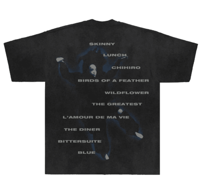 Billie Eilish Hit Me Hard And Soft Stone Wash Charcoal Tee | HMV Store