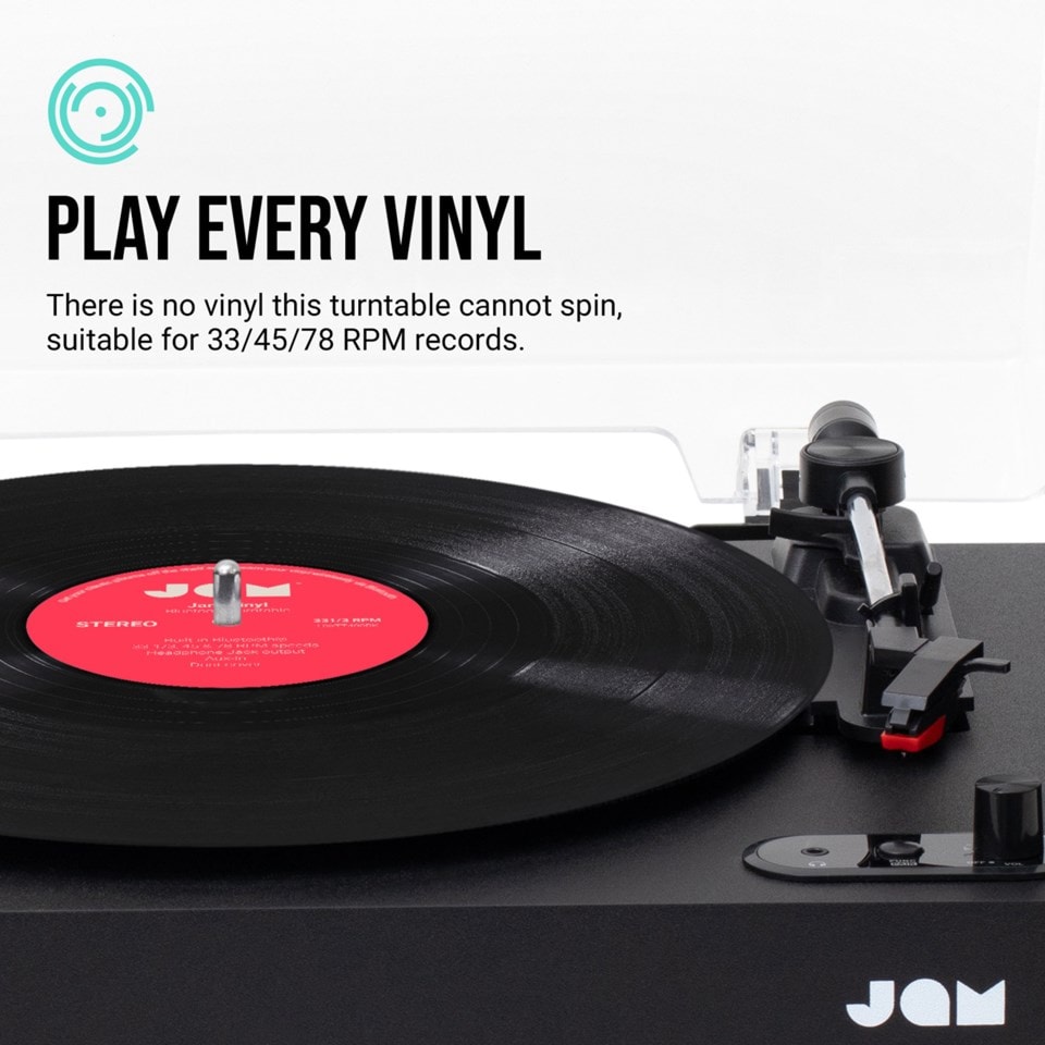 Jam Sound System Black Turntable & Speakers (hmv exclusive) | Turntable ...