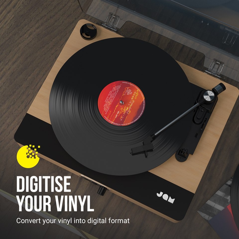 Jam Sound Stream+ Wood Bluetooth Turntable (hmv Exclusive) | Turntables ...