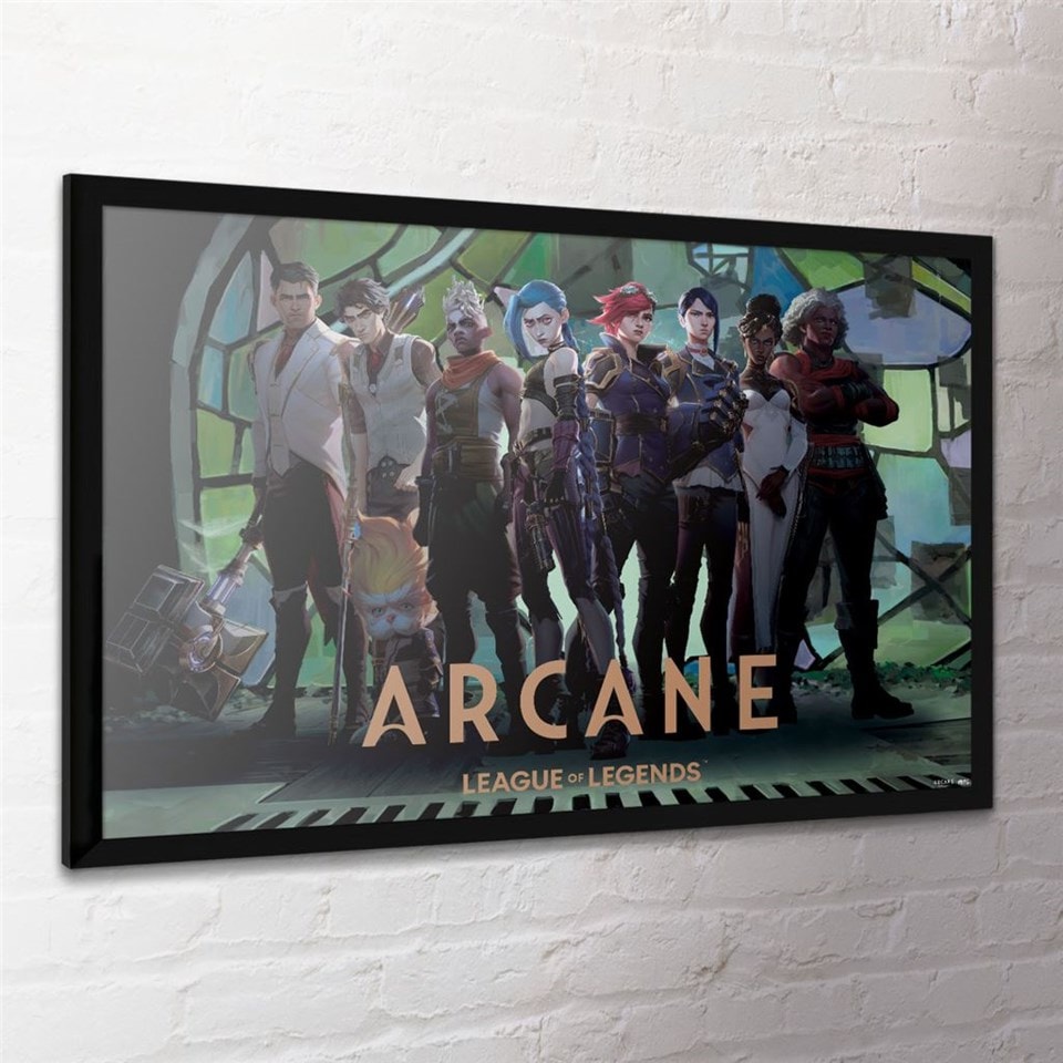 Characters In Zaun Arcade Arcane League Of Legends Framed Maxi Poster ...