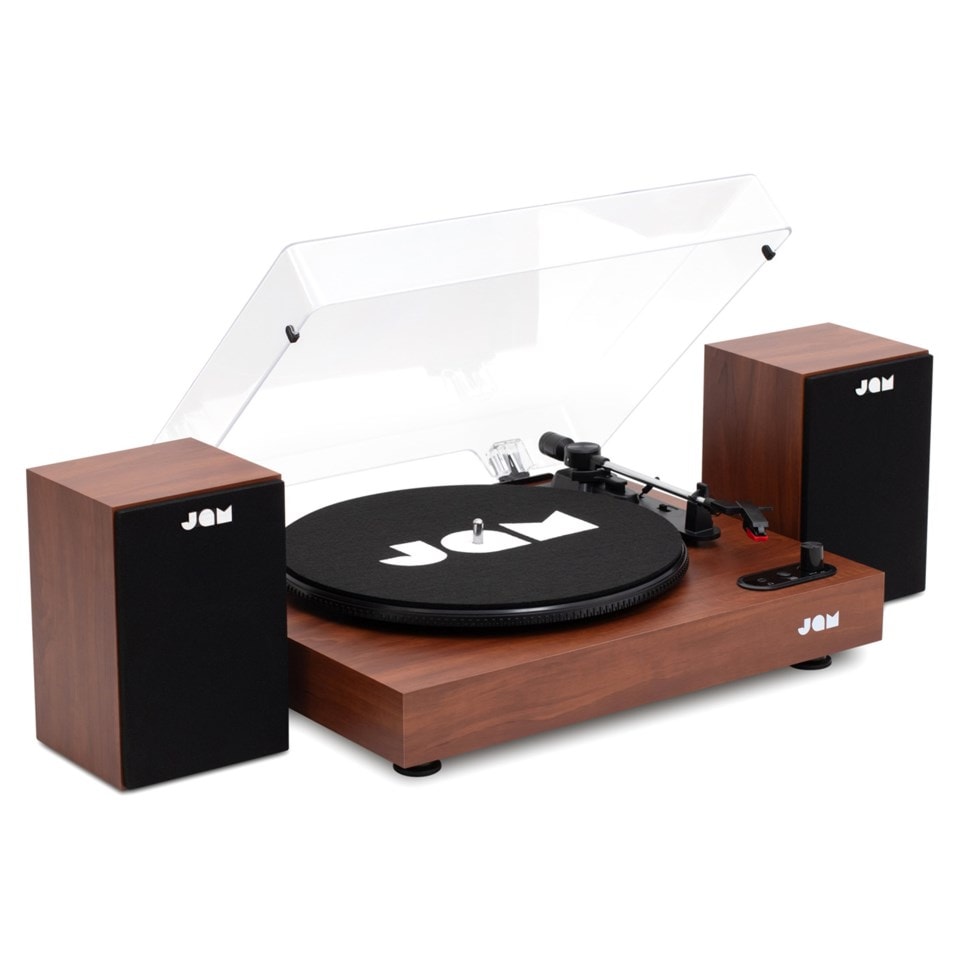 Jam Sound System Cherry Wood Turntable & Speakers (hmv exclusive ...
