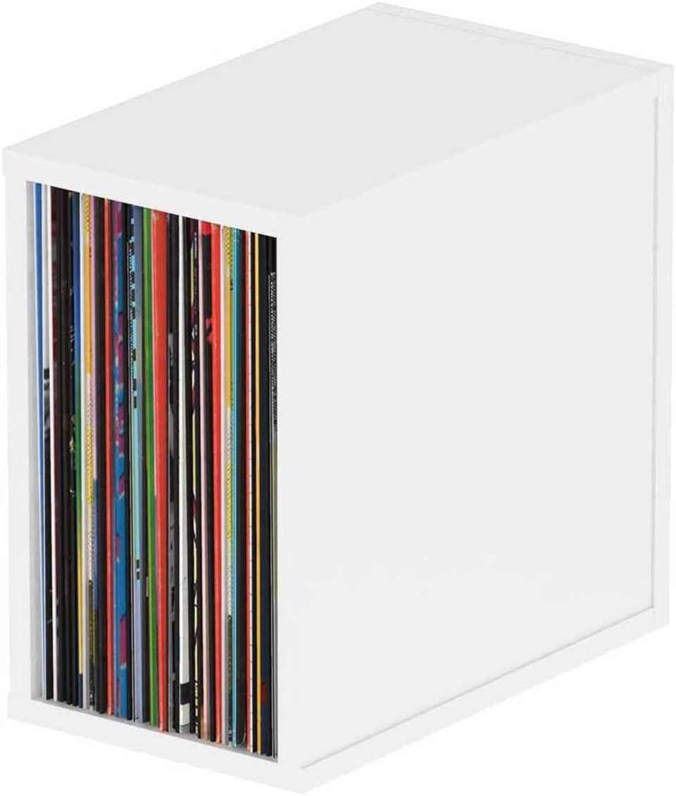 Glorious Record Box 55 White Vinyl Storage | Vinyl Storage | Free ...
