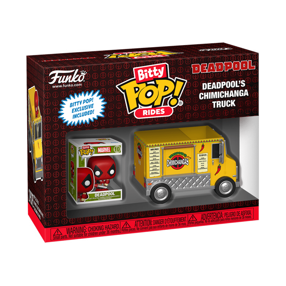 Deadpool With Chimichanga Truck Deadpool Funko Bitty Pop Ride | Pop ...