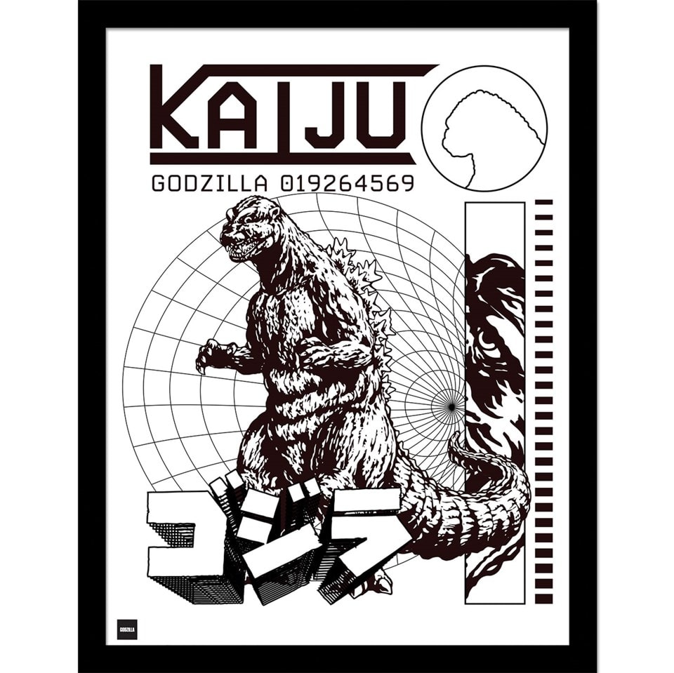 Kaiju Godzilla Framed 30x40cm Print | Wall Art | Free shipping over £20 ...