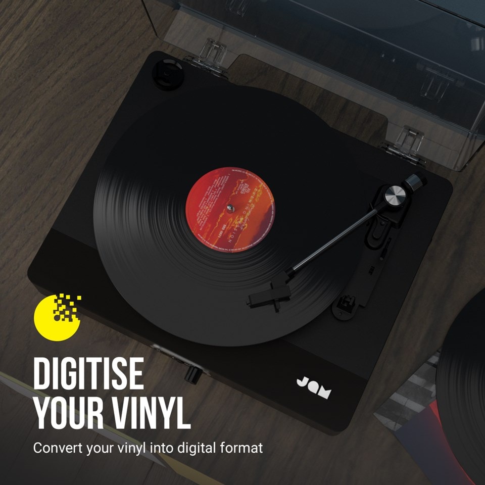 Jam Sound Stream+ Black Bluetooth Turntable (hmv Exclusive ...